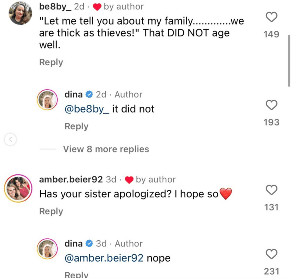 Dina Manzo Says Caroline Manzo Has Yet To Apologize To Her